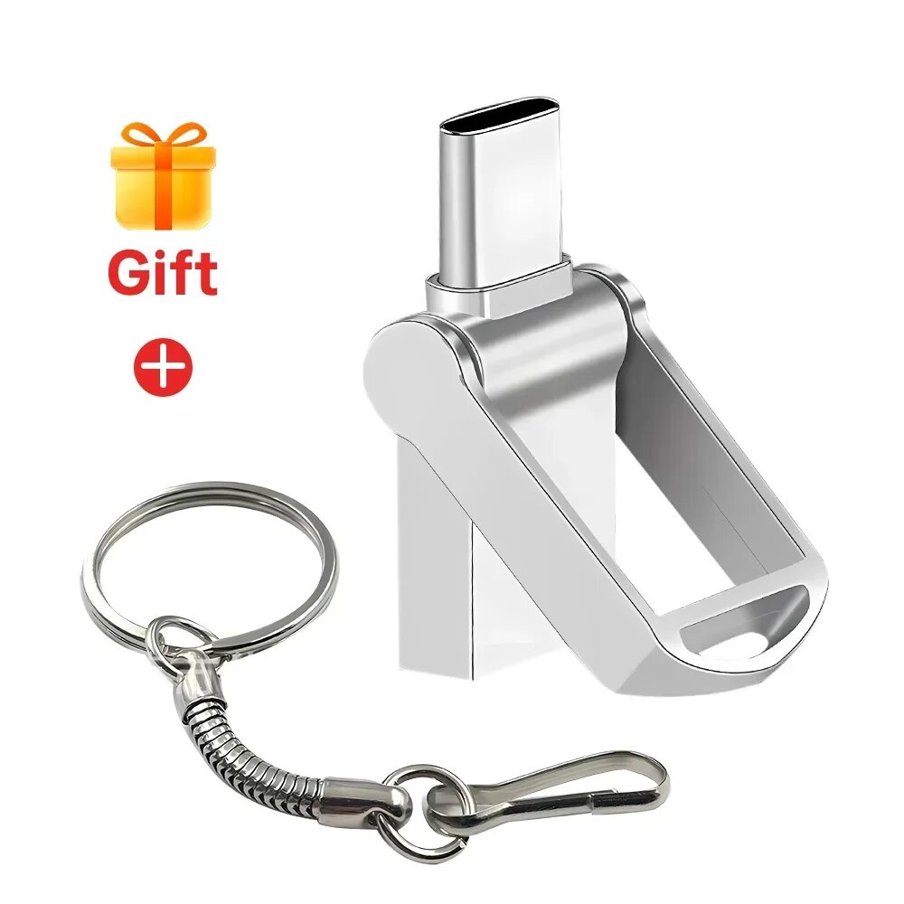 Мини-металлические флэш-накопители USB 2.0 128 ГБ Тип C Ultra Dual Mini Usb Stick 4 ГБ 64 ГБ 32 ГБ 16 ГБ Бесплатный брелок-ручка Бизнес-подарок