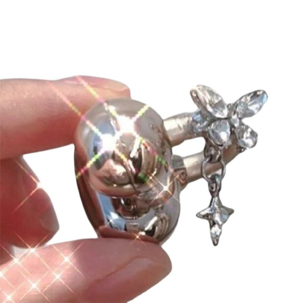 Сияющие кристаллы бабочка клипсы для наушников, Одиночный