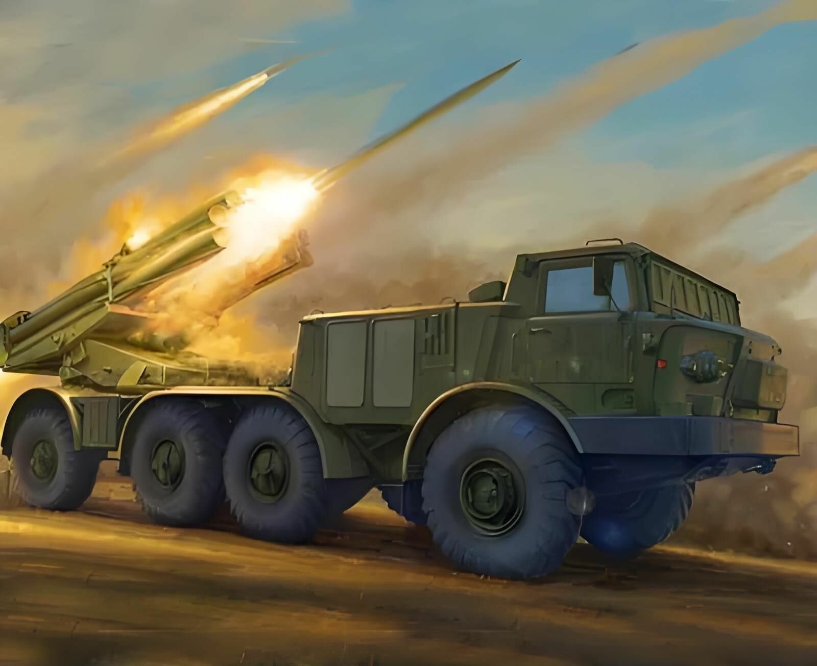 Trumpeter 01026 1/35 Российская самоходная реактивная система залпового огня 9К57 Ураган