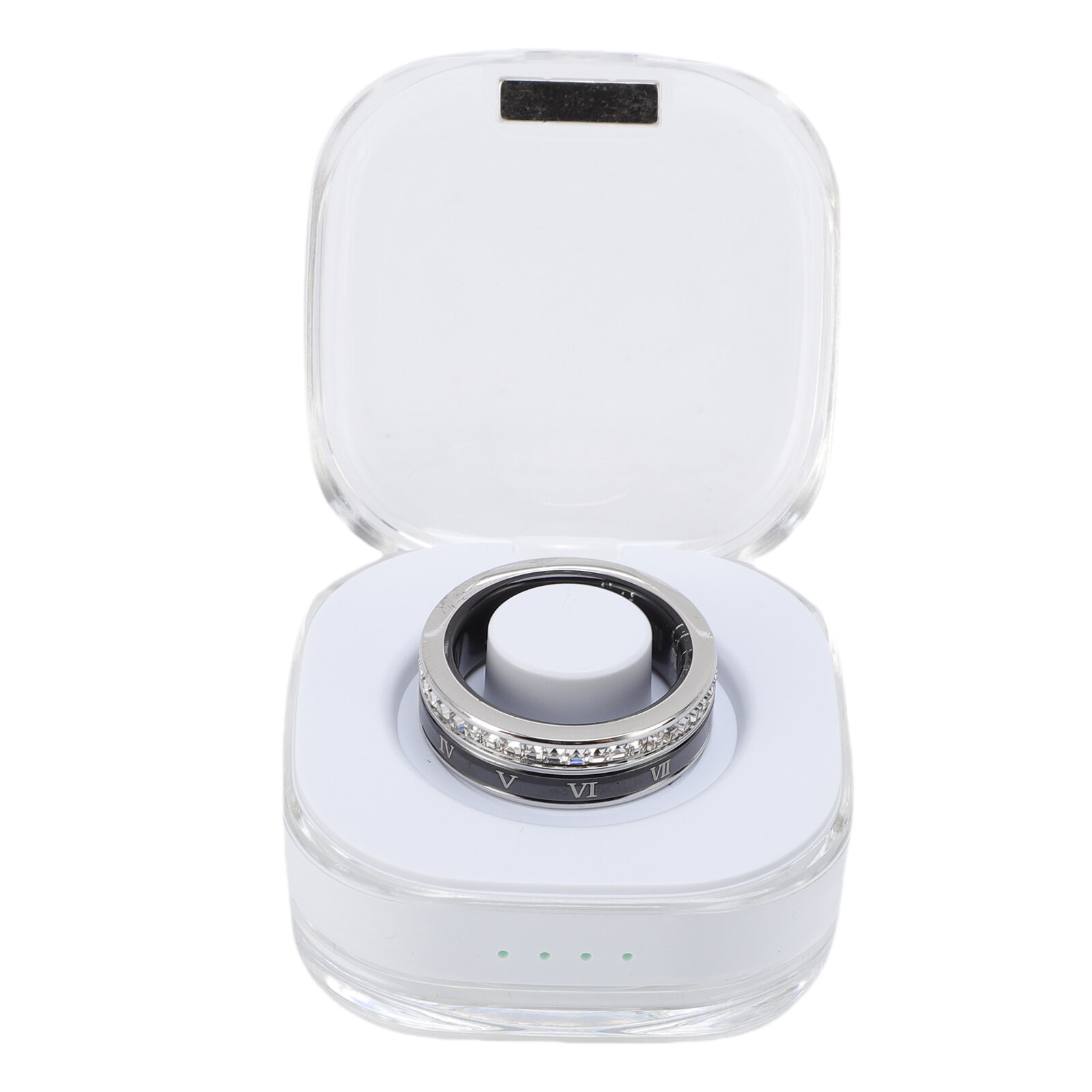 Умное фитнес-кольцо, фитнес-трекер, нержавеющая сталь, Bluetooth, IP68, водонепроницаемый, шагомер с зарядным кейсом, для мужчин и женщин, 22,7 мм/0,89 дюйма