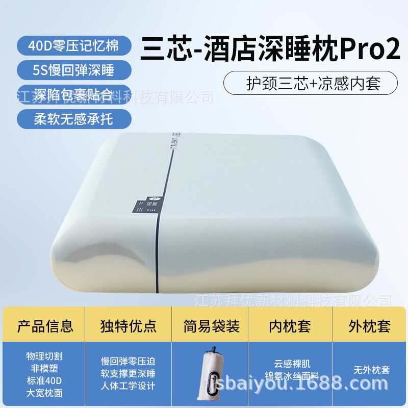 Подушка для глубокого сна Source Factory Atour PRO2, подушка с эффектом памяти, подушка для поддержки шеи, подушка для взрослых, ядро с нулевым давлением, медленное восстановление