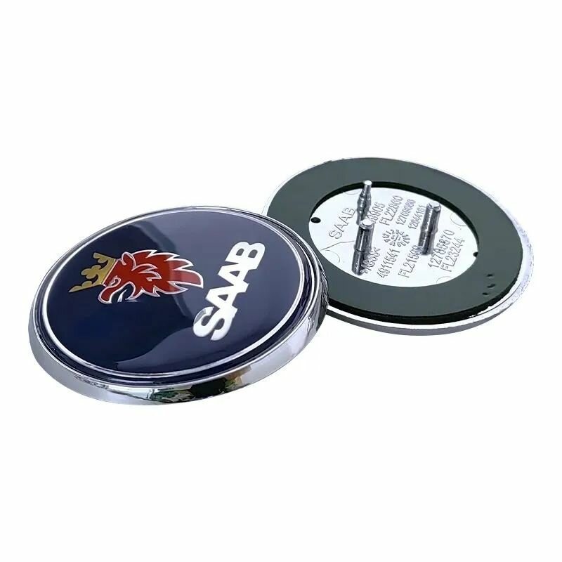 1шт/68 мм 2 3 контакта Логотип на переднем капоте автомобиля SAAB Логотип на заднем бампере багажника для SAAB 93 95