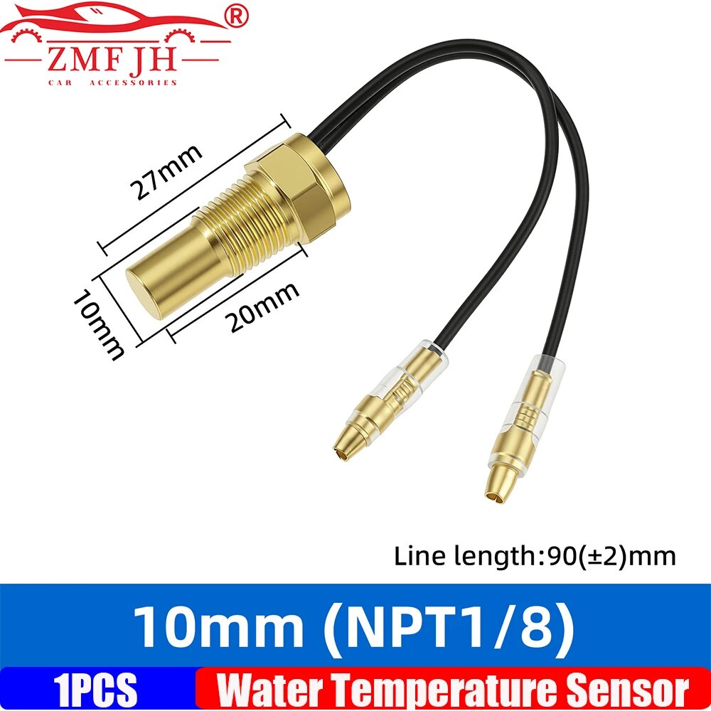 ZMFJH Автомобильный датчик температуры воды 1/8NPT 3/8NPT 1/2NPT M14X1,5 M12X1,5 метра Датчик температуры 10 мм 12 мм 14 мм 17 мм 21 мм 10MM