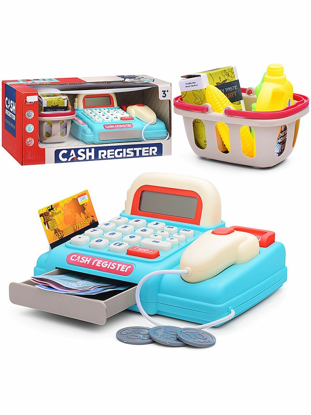 Игровой набор "Касса с корзиной для магазина"