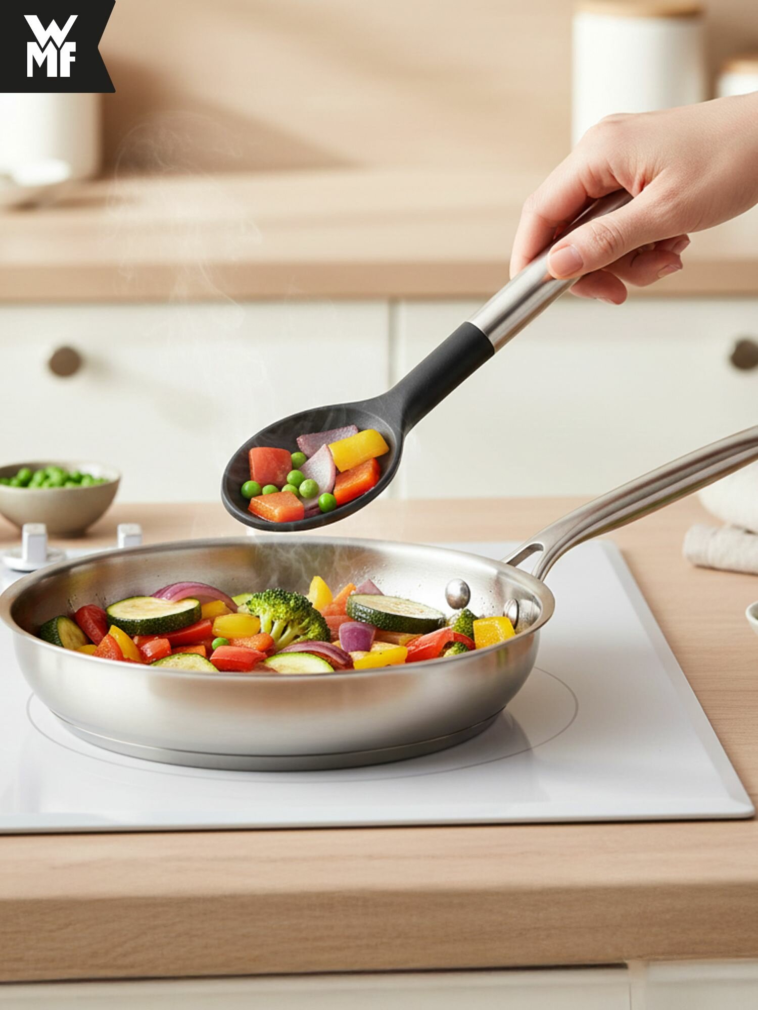 Кухонная ложка WMF Gourmet, нержавеющая сталь, длина 30 см, для посудомойки