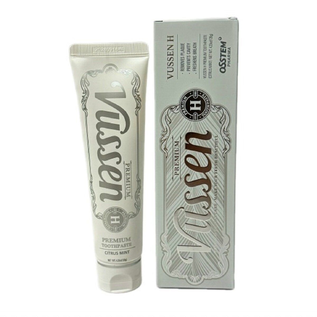 Vussen Премиальная отбеливающая зубная паста (120гр) Citrus Mint