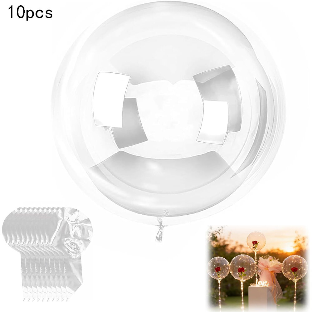 10шт Прозрачных Воздушных Шаров Bubble Bobo Для Набивки, Украшения Вечеринки, Фотосессии