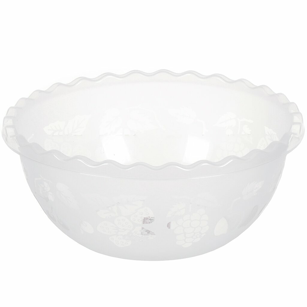 Миска пластиковая DDStyle Дуня №2, 6 л, диаметр 30 см, большой салатник для кухни, подходит для СВЧ и посудомойки