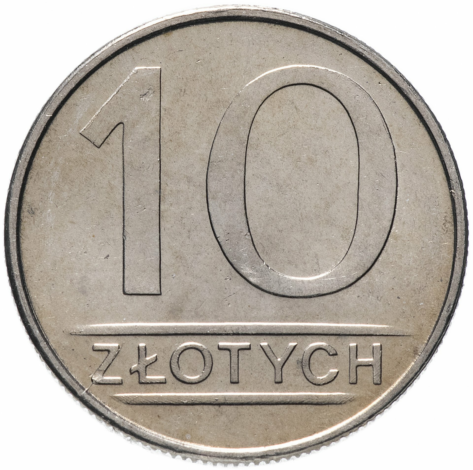 Польша 10 злотых zlotych 1986, Мельхиор медь-никель, в сохранности UNC