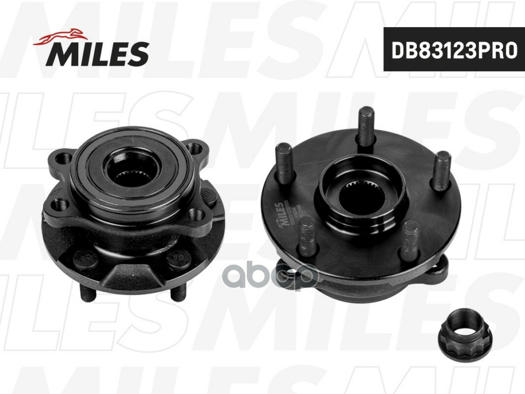 Ступица с подшипником передняя +ABS TOYOTA AURIS I/AVENSIS III T270/COROLLA X/RAV4 IV 06-. Miles арт. db83123pro