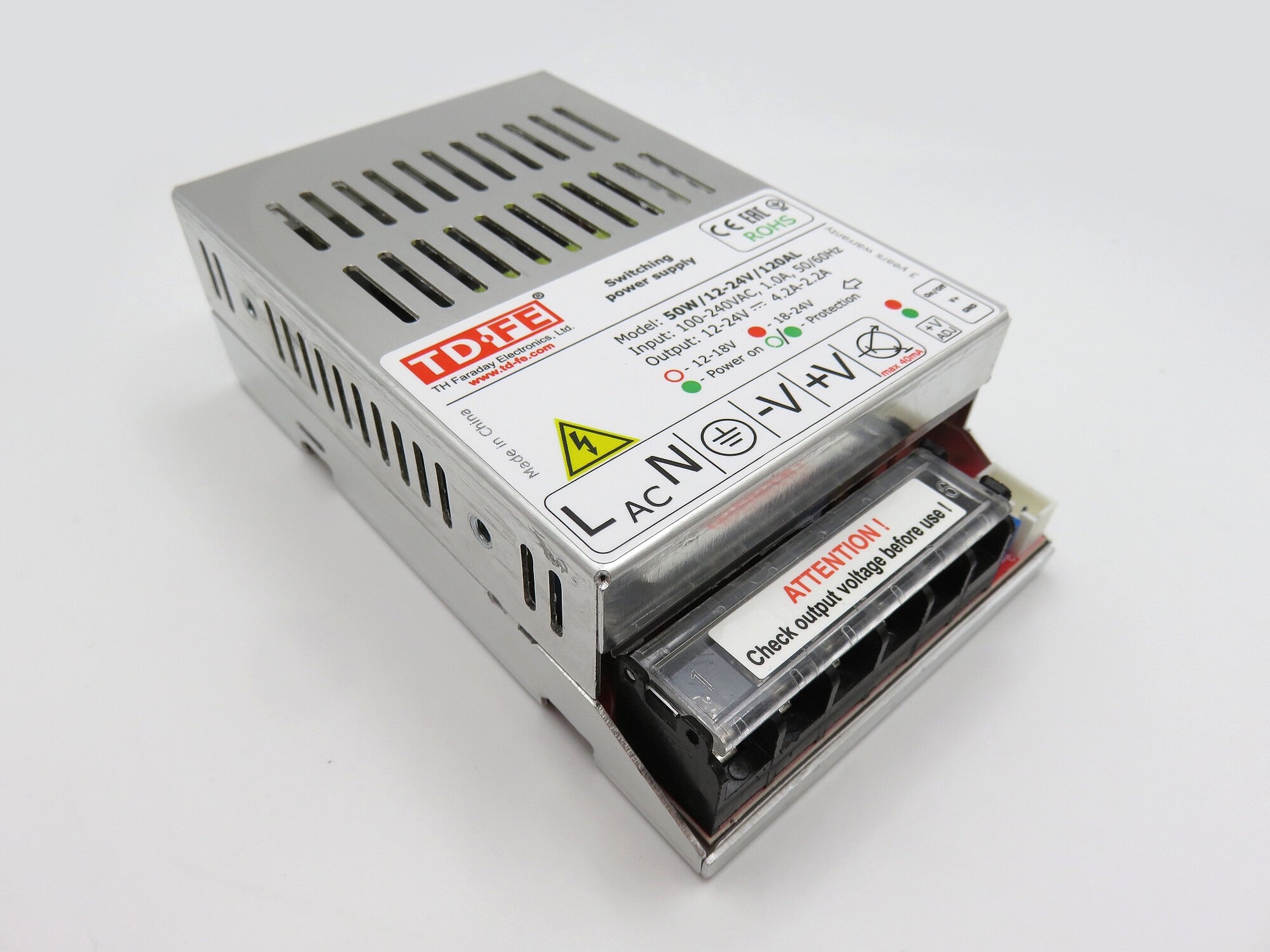 50W/12-24V /120AL блок питания Faraday