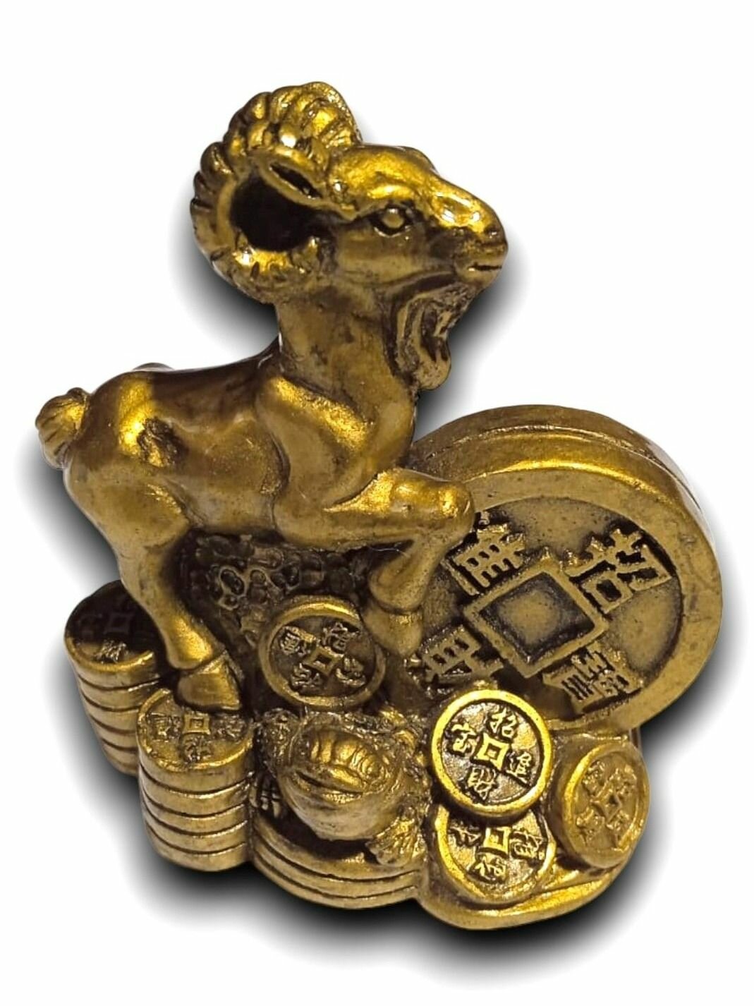 Статуэтка Овен на монетах 7 см/амулет, оберег
