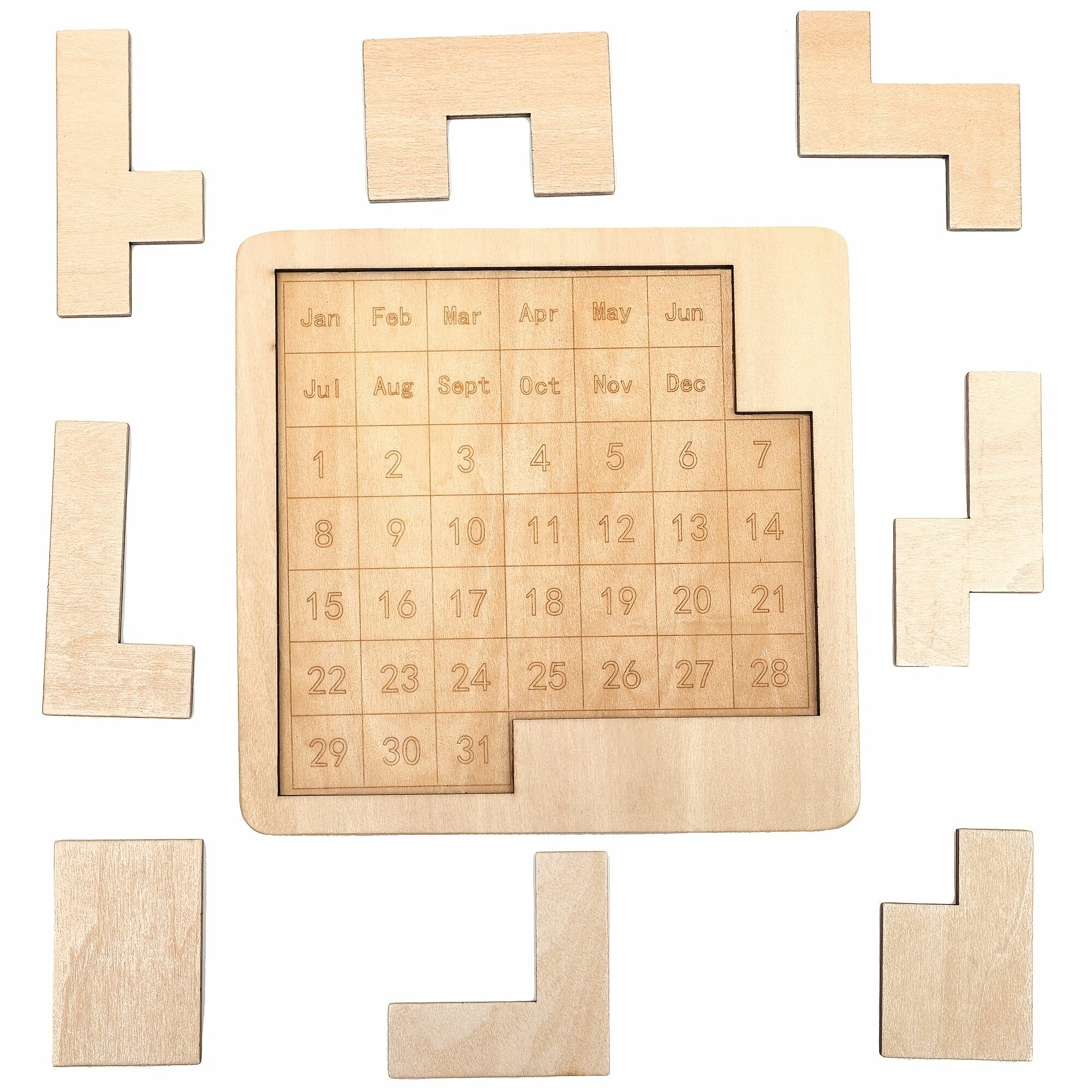 Креативный деревянный календарь-головоломка-365 дней