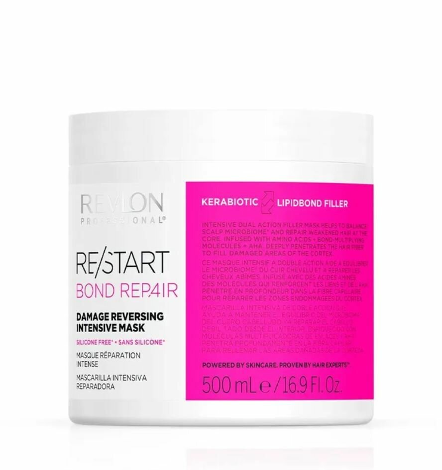 Revlon, RESTART BOND REPAIR Липидная маска-бондинг Damage Reversing intensive mask 500 мл
