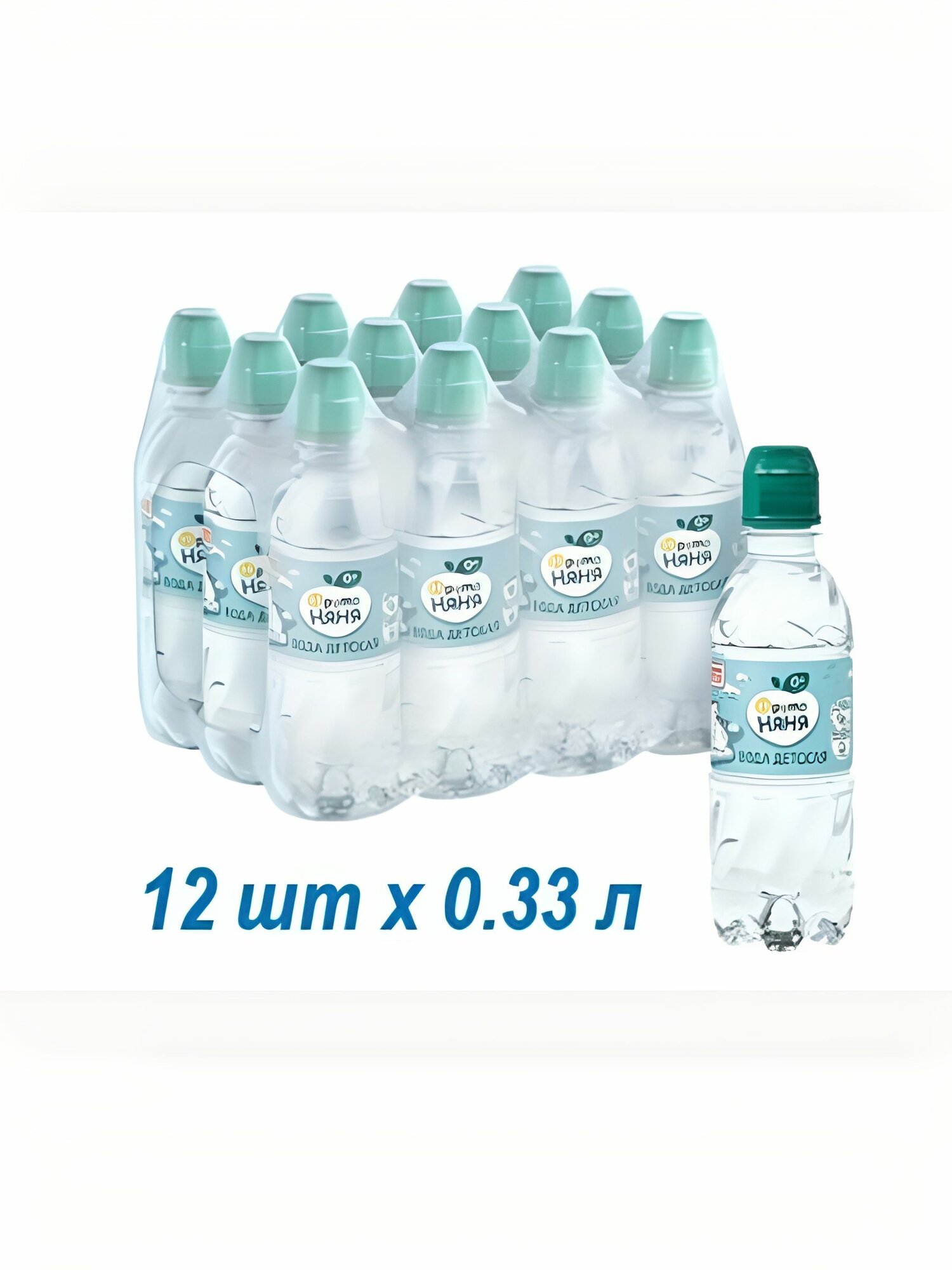 Вода детская ФрутоНяня питьевая негазированная, 330мл. ПЭТ, Упаковка 12 шт.