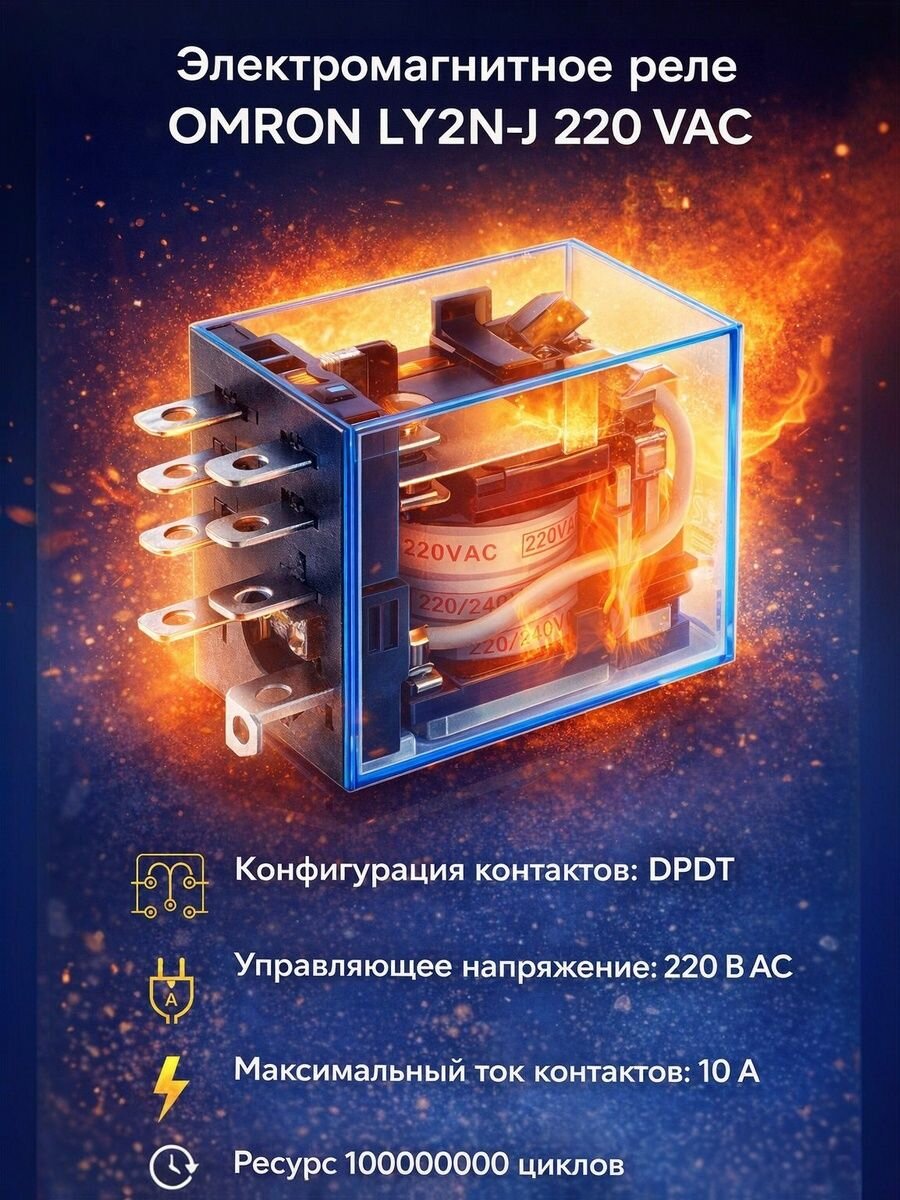 Электромагнитное реле OMRON LY2N-J 220V