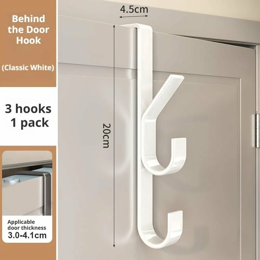Навесные крючки на дверь, вертикальные, стальные, без сверления, для одежды, полотенец, сумок