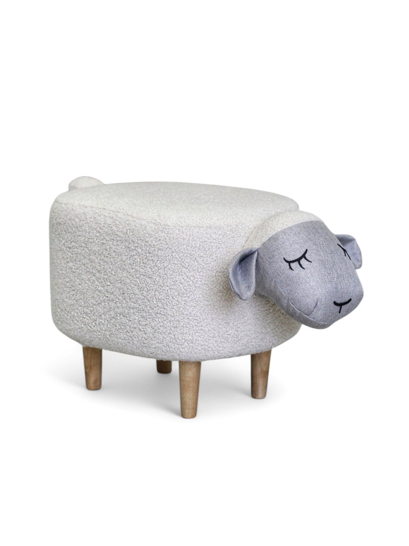 Детский пуф-животное овечка кремовая