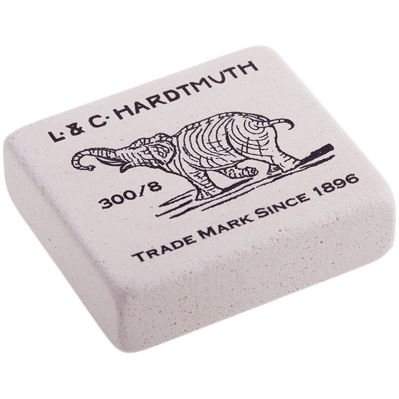 8 шт. Ластик Koh-I-Noor "Elephant" 300/ 8, прямоугольный, натуральный каучук, 56*50*16мм, ч/б