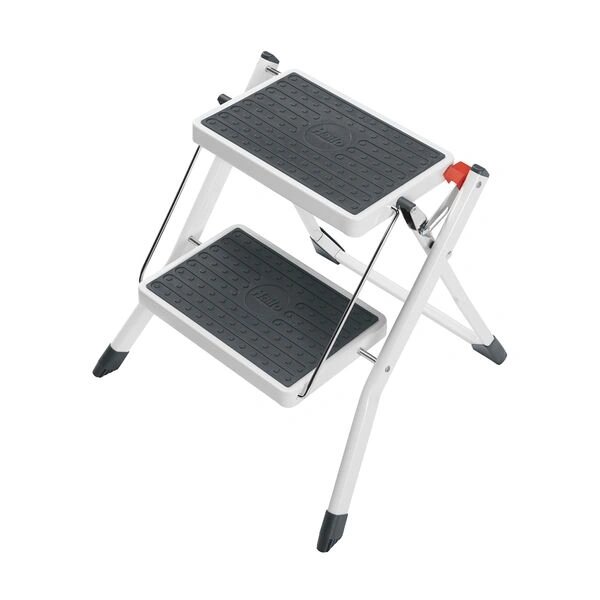 Лестница Hailo Mini 2 ступени с резин. ковриком, белый (4310-001)