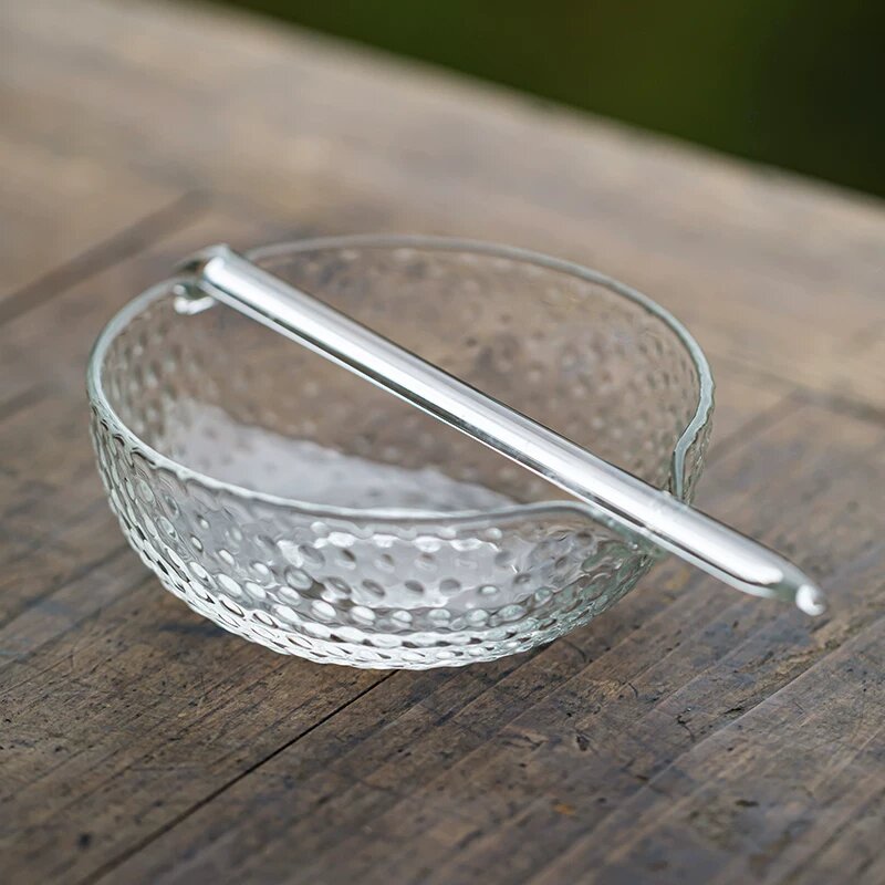 Японская стеклянная чаша в форме трехмерной хризантемы, креативный стеклянный заварник для зеленого чая, чаша для