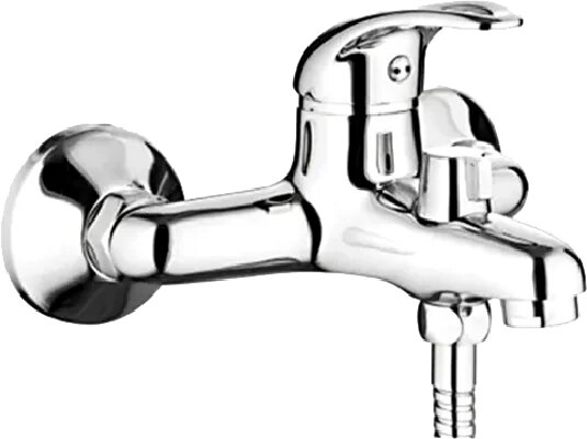 Смеситель для ванны с душем Ledeme H15 L3015 с душевым гарнитуром, настенный, однорычажный, хром, глянцевый, латунный, с керамическим картриджем