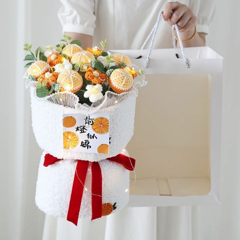 Готовый подарок, ручная работа, вязаный букет подсолнухов, подарок на день рождения для подруги, лучшего друга, креативный подарок на выпускной сезон