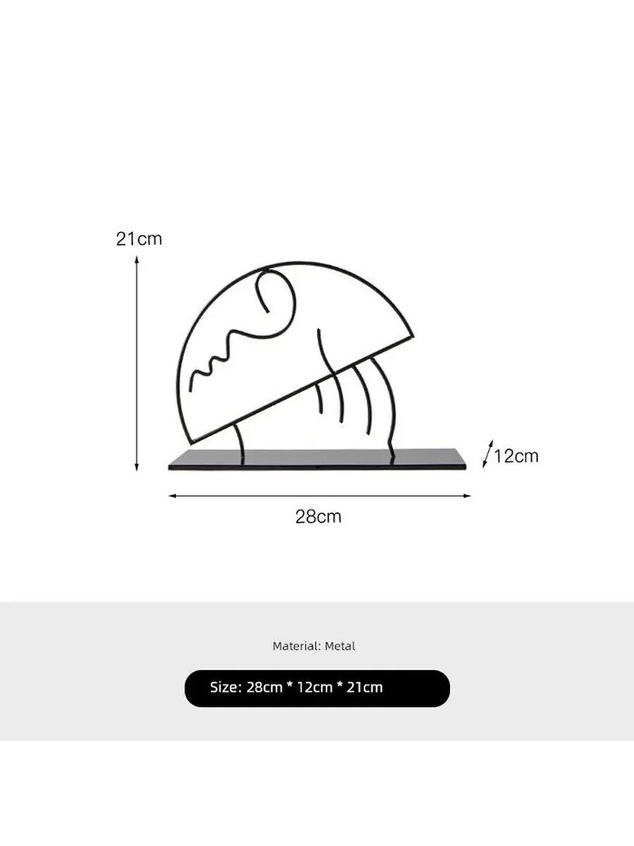 Декор Rzone Nordic металл, абстракция, параграф A, 34x12x28