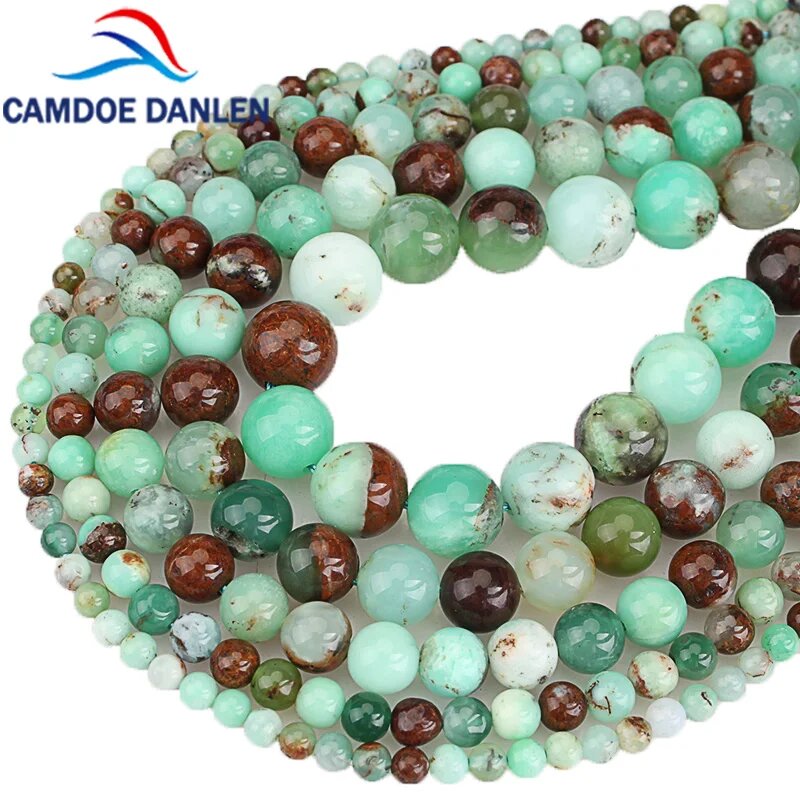 Бусины Из Натурального драгоценного камня, австралийские хризопразы, нефриты, круглые бусины россыпью 4, 6, 8, 10, 12 мм для изготовления браслетов своими руками, ювелирных изделий