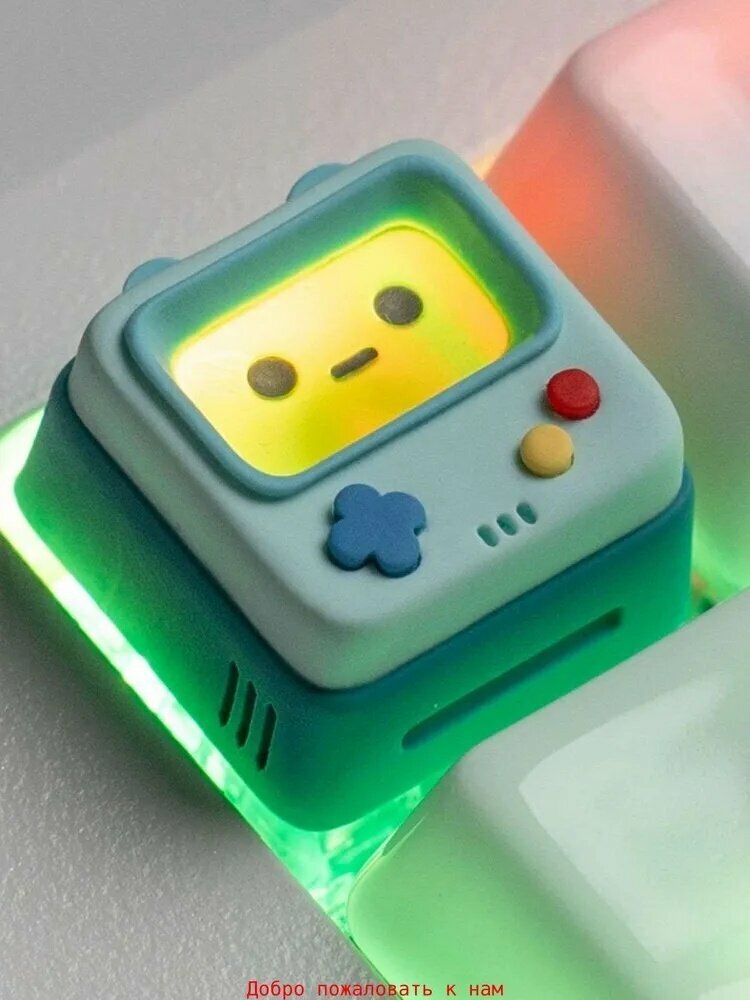 Кейкапы для механической клавиатуры Колпачки Artisan Keycap "Ретро Консоль": 1U клавиша ESC, смола, подсветка, ручная работа, для MX Switch