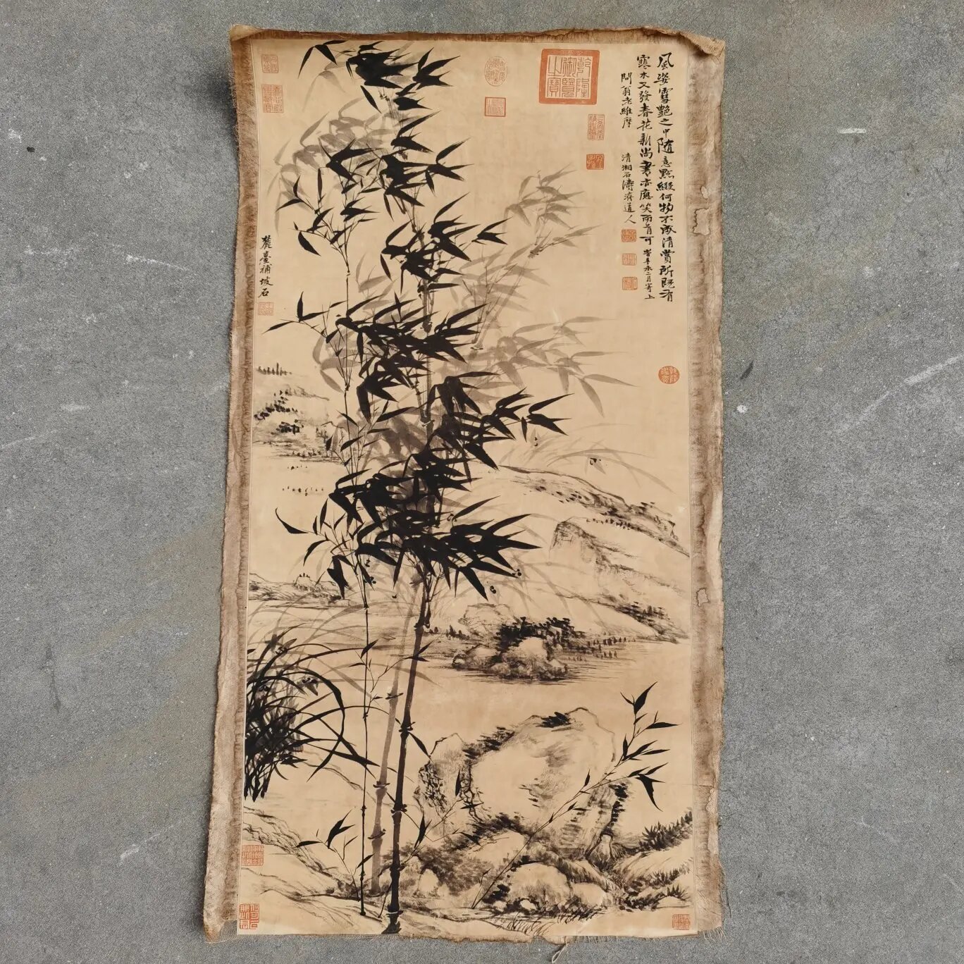 Старый свиток Xu Beihong Shuangma рисовой бумаги для рисования 6