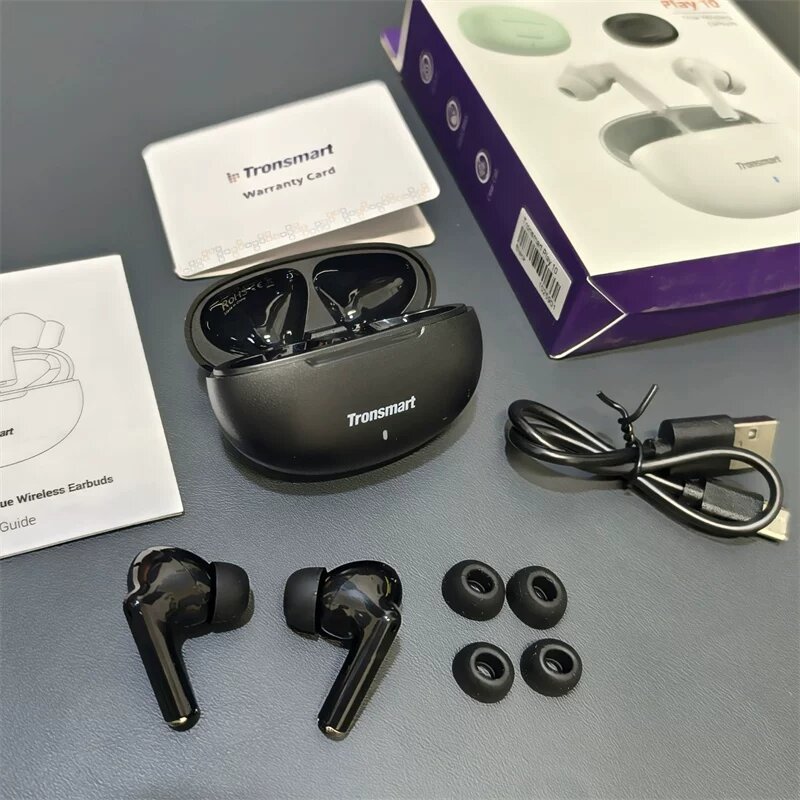 Tronsmart Play 10 беспроводные наушники Bluetooth с 6-часовой батареей черные для мобильных устройств