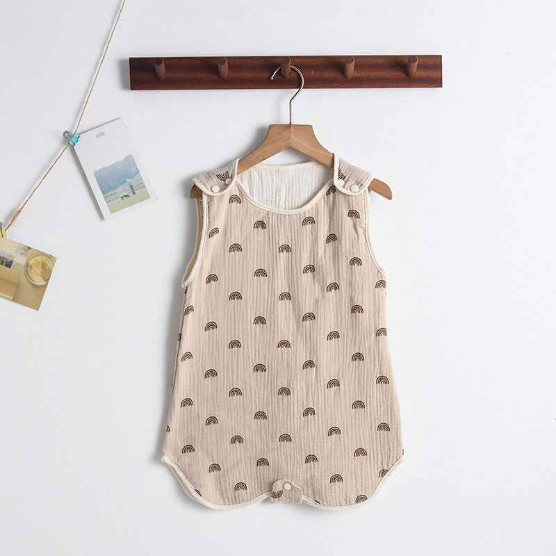 Спальный мешок для новорожденных, детский спальный мешок из марли, тонкое анти-ударное одеяло для детей весной и летом, универсальные пижамы для детей на все сезоны