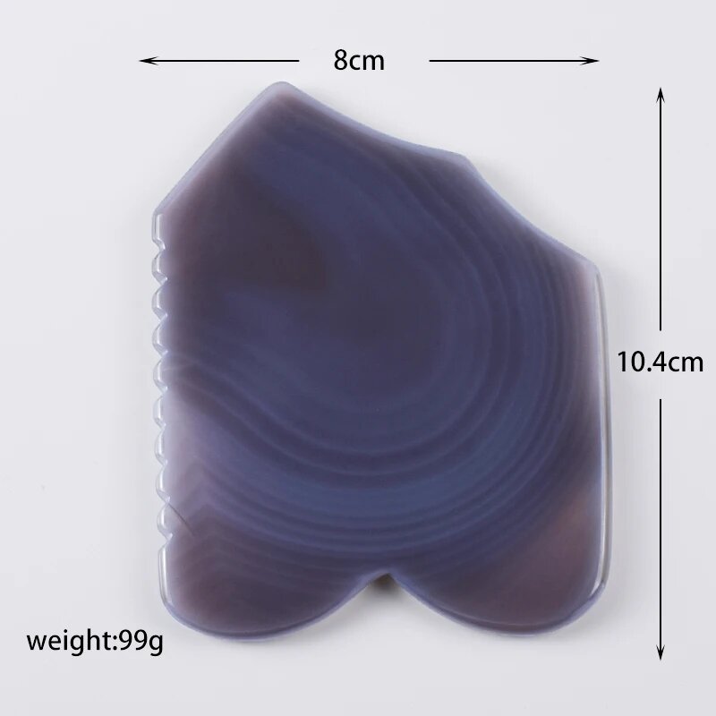 Натуральный Серый Агат Гуаша: Нефритовый Массажер Для Лица, Уход За Кожей, Омоложение, Удаление Морщин, Терапия Шеи
