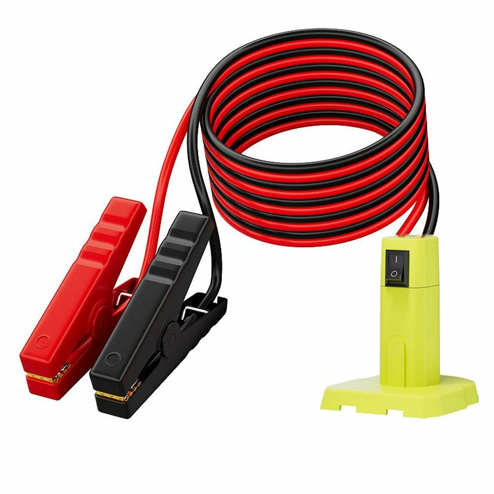 Адаптер для пусковых кабелей для аккумулятора Ryobi 18 В, 1,7 м, сечение 12 AWG, портативное пусковое устройство для запуска легковых автомобилей, автомобильные пусковые кабели.