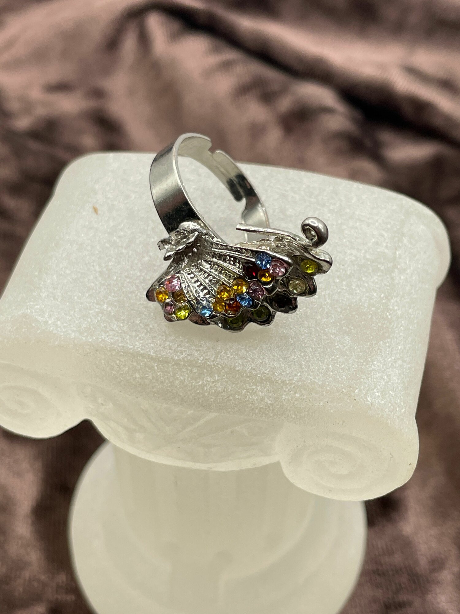 Винтажное кольцо в виде крыльев, размер 17-19