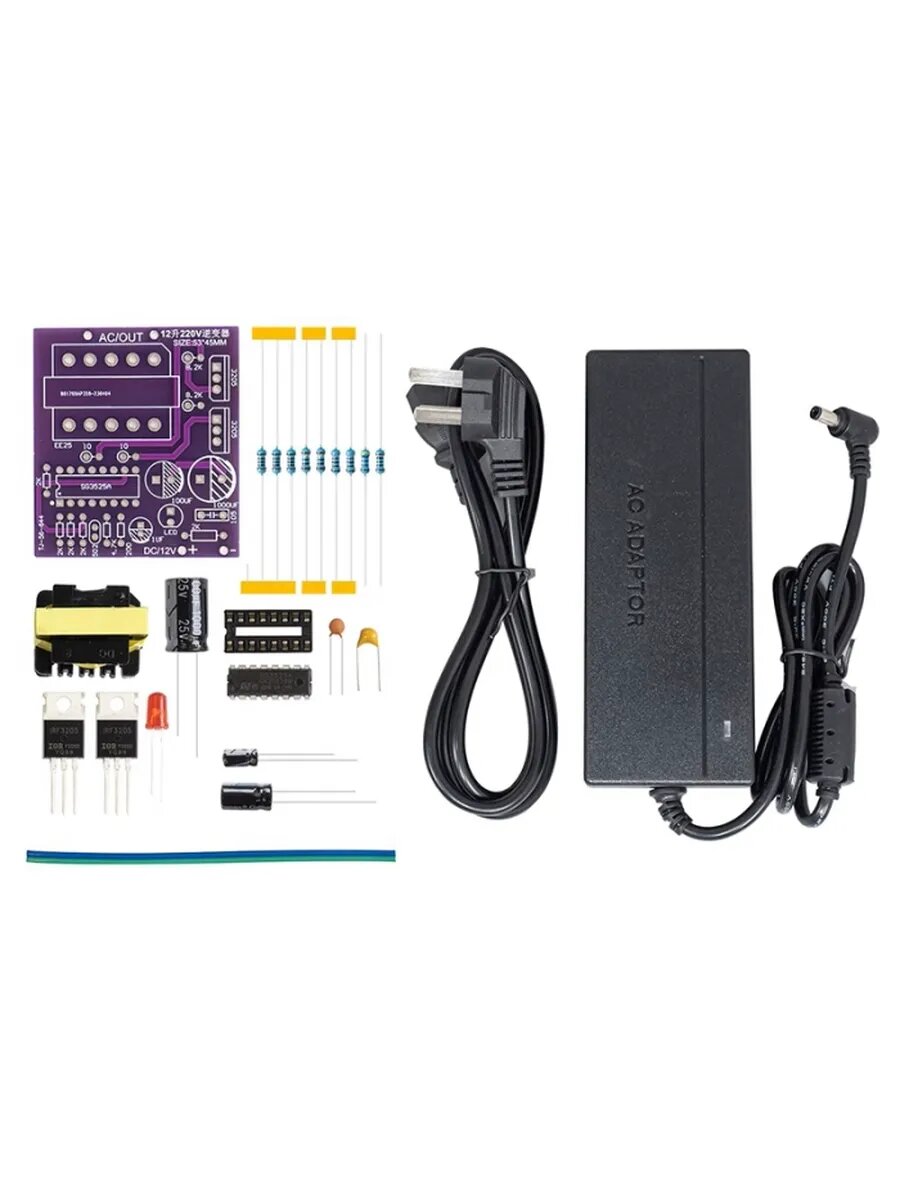 Инвертор 12В-220В с SG3525, комплект с блоком 12В10А