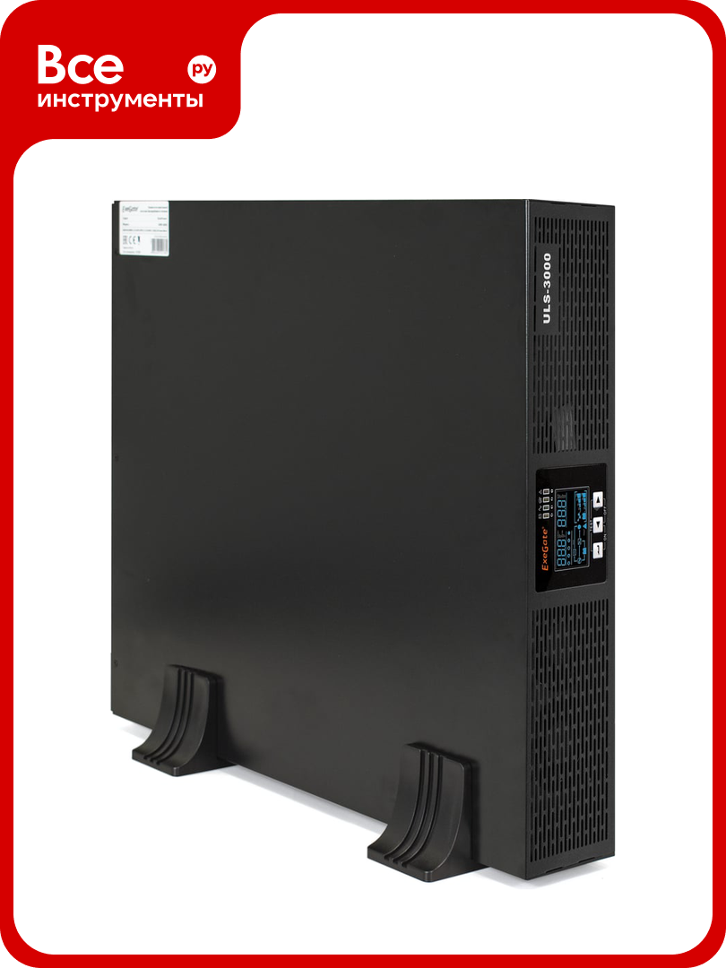 Источник бесперебойного питания On-line ExeGate PowerExpert ULS-3000. LCD. AVR. C13. USB. RS232. SNMP.2U <3000VA/3000W, 6хC13, RM/Tower> 285648