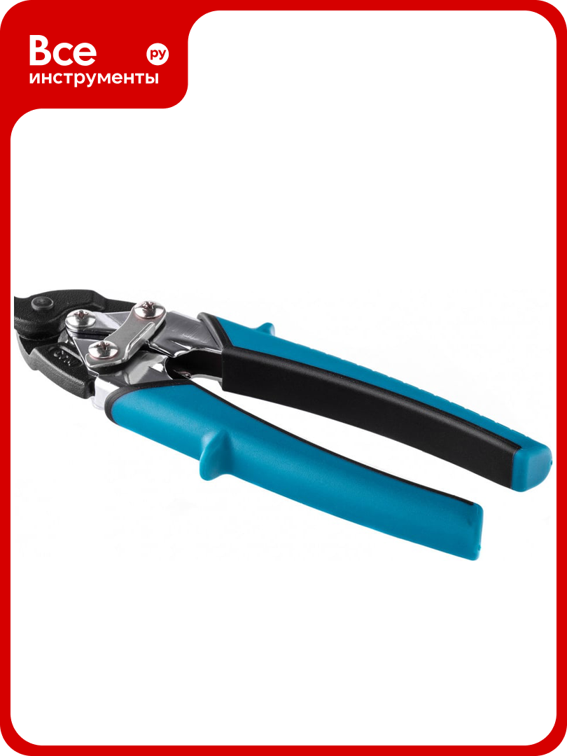 Ножницы по металлу GROSS PIRANHA 190 мм прямой рез, сталь - СrM, двухкомпонентные рукоятки