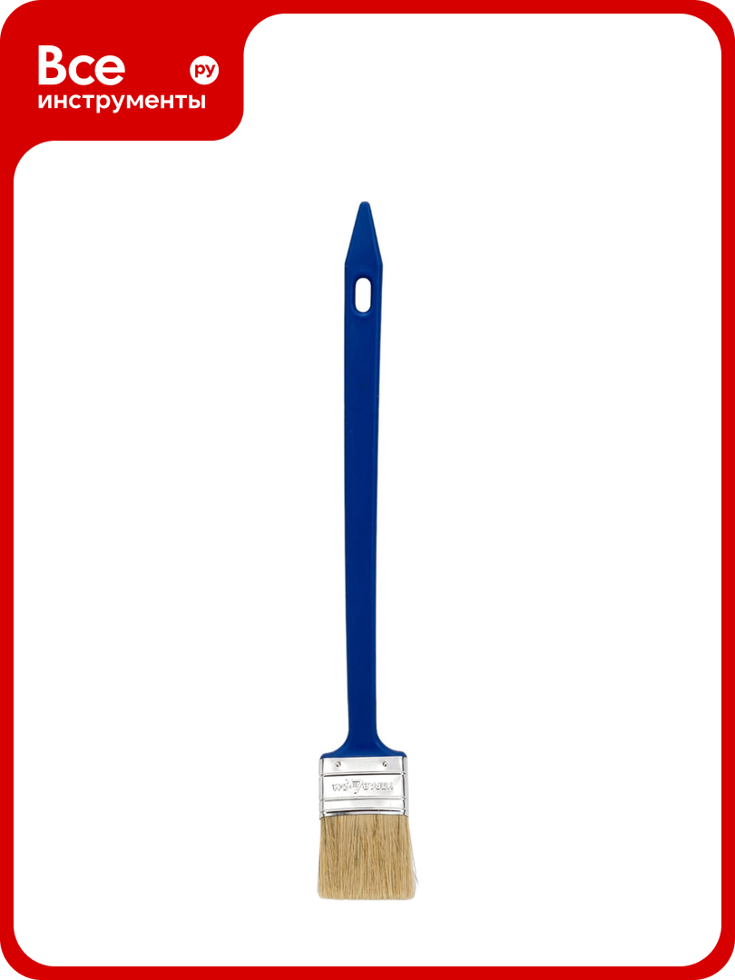 Радиаторная кисть Управдом 50мм, натуральная щетина, пластиковая ручка 4100000603