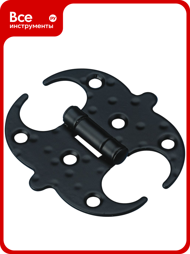 Накладная петля Amig черная 553-100х100х1,5 стальная конструкция с эмалевым покрытием, карточный тип