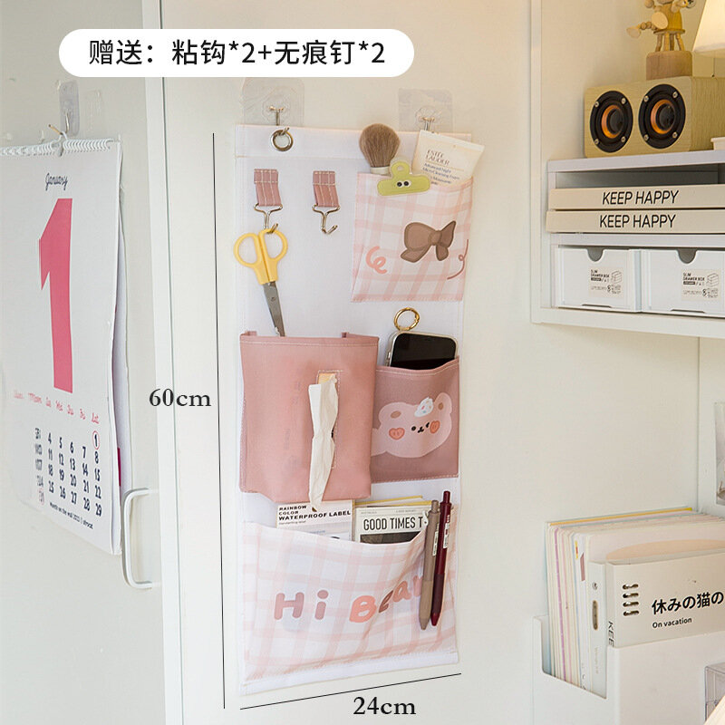 Подвесная сумка для кровати в университетском общежитии, настенная сумка для хранения вещей на верхней полке, настенное хранение у кровати, автомобильное крепление