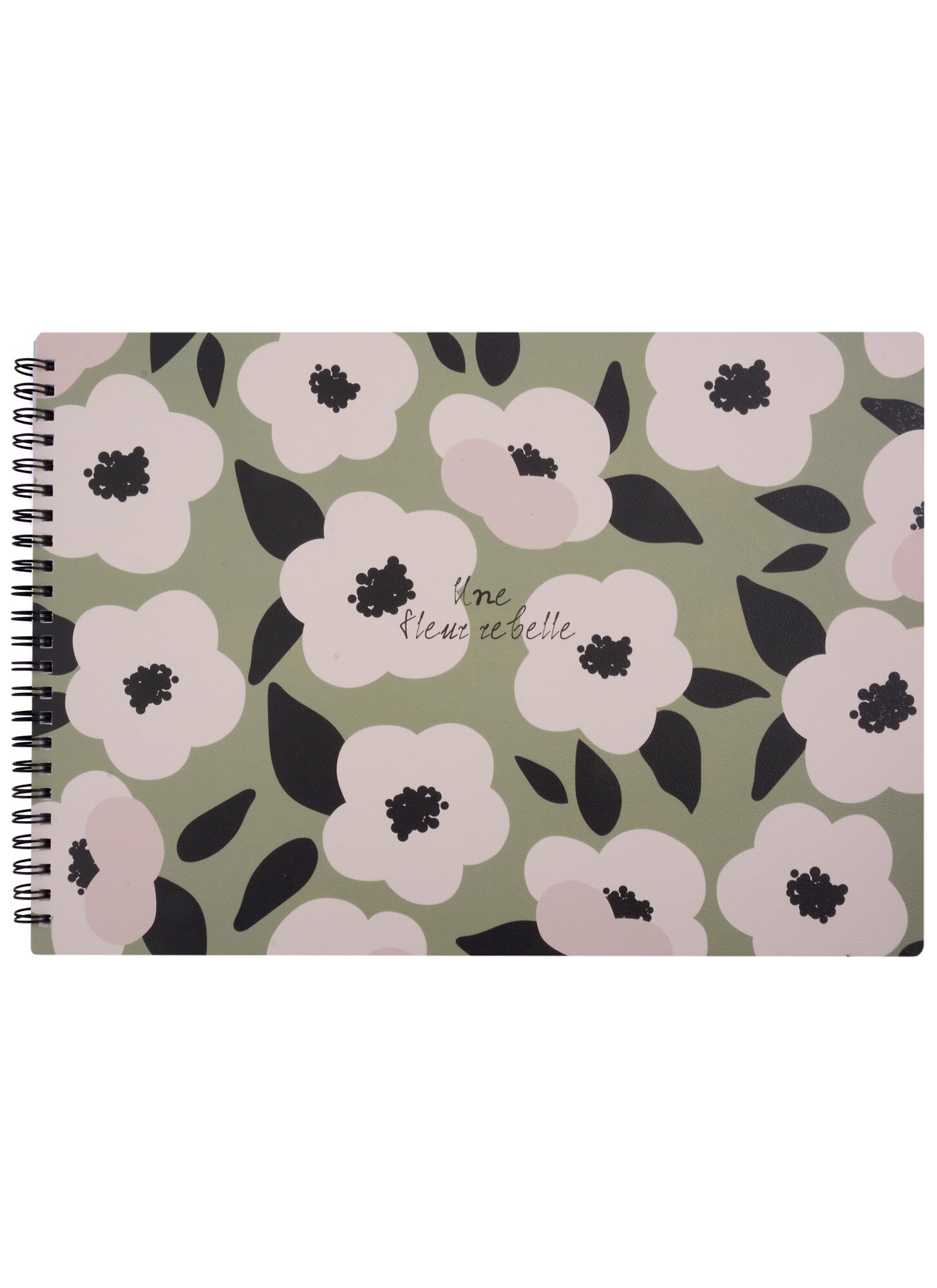 Альбом для рисования Be Smart, Pretty, А4, 40 листов, на спирали, зеленый