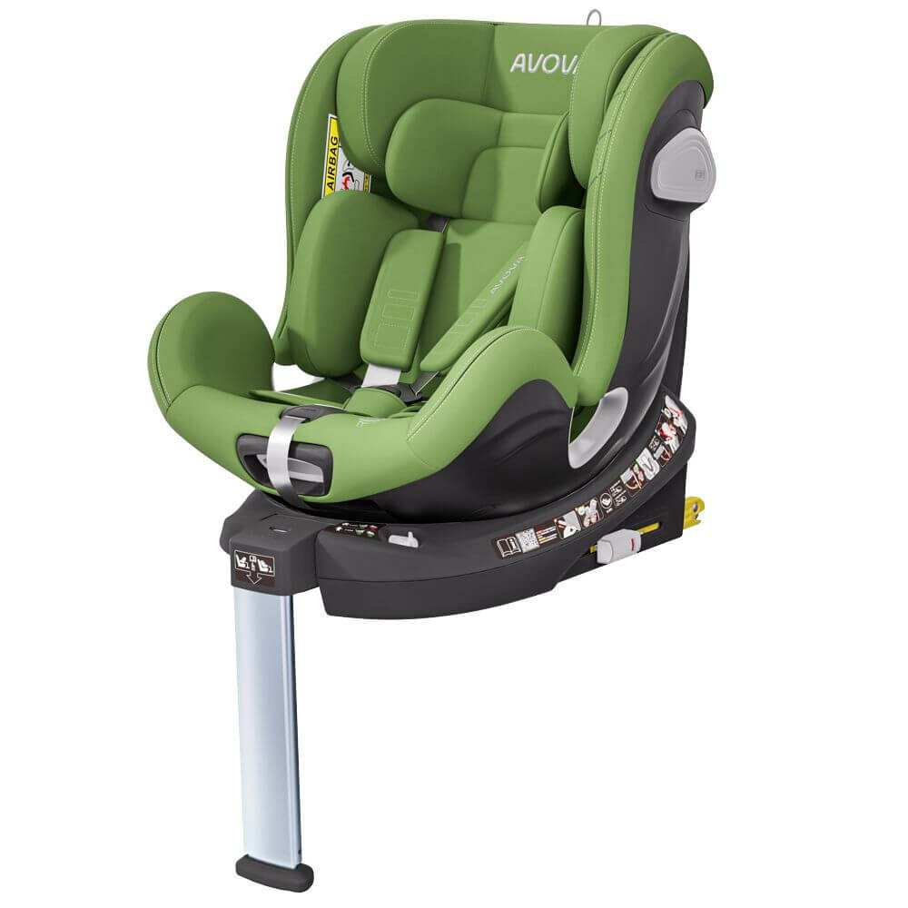 Avova Swan Fix i-Size, автокресло с рождения до 6-7 лет гр.0-1-2 (0-25 кг), цвет Cactus Green