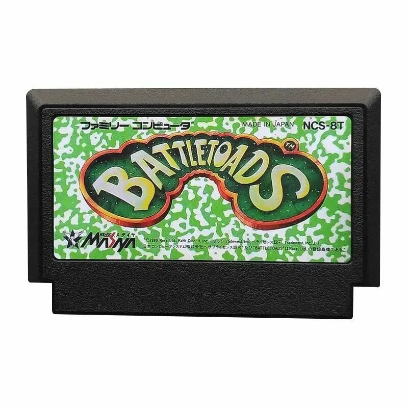Battletoads - Игра 8-битный картридж Famicom - игровой картридж NES (8 bit, японская версия)
