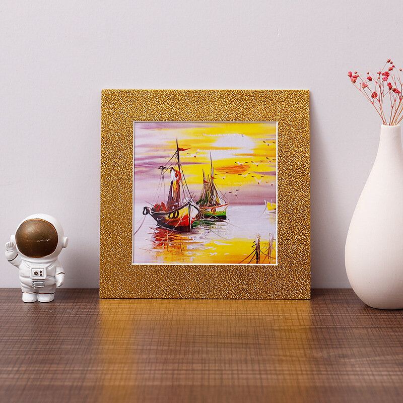 Горячая распродажаСпециальная бумажная рамка для масляной пастели, квадратная маленькая фоторамка с подставкой, альбом для хранения картин масляной пастелью, бумажная рамка для фотографий.