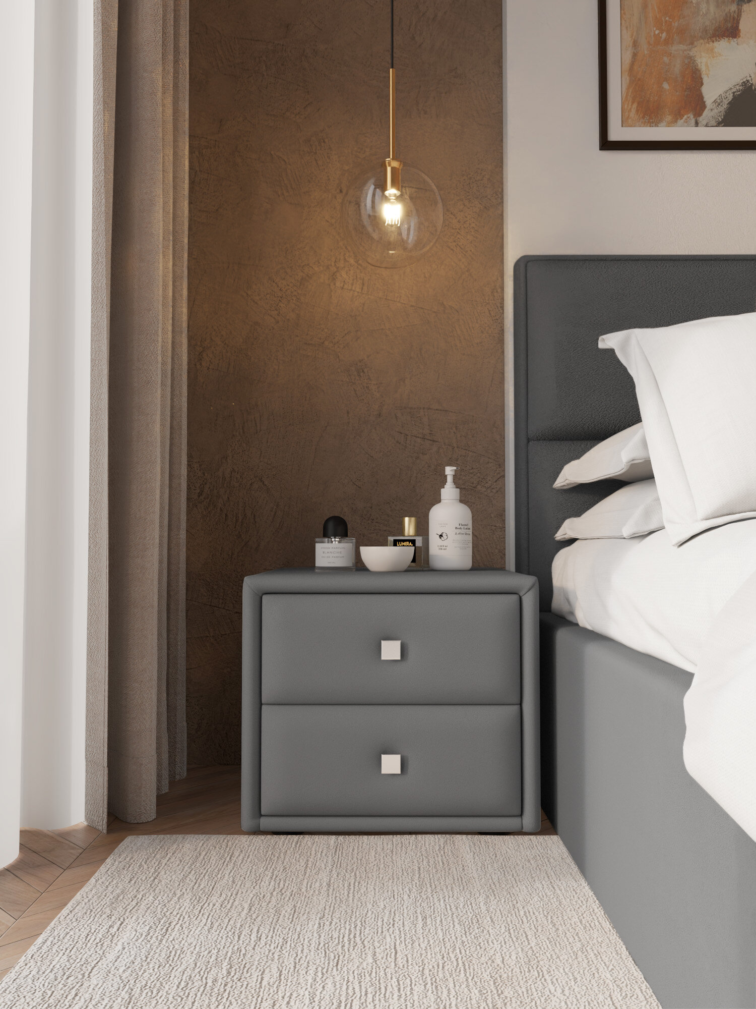 Тумба прикроватная Даллас с ящиками, фабрика Микс Интерьер