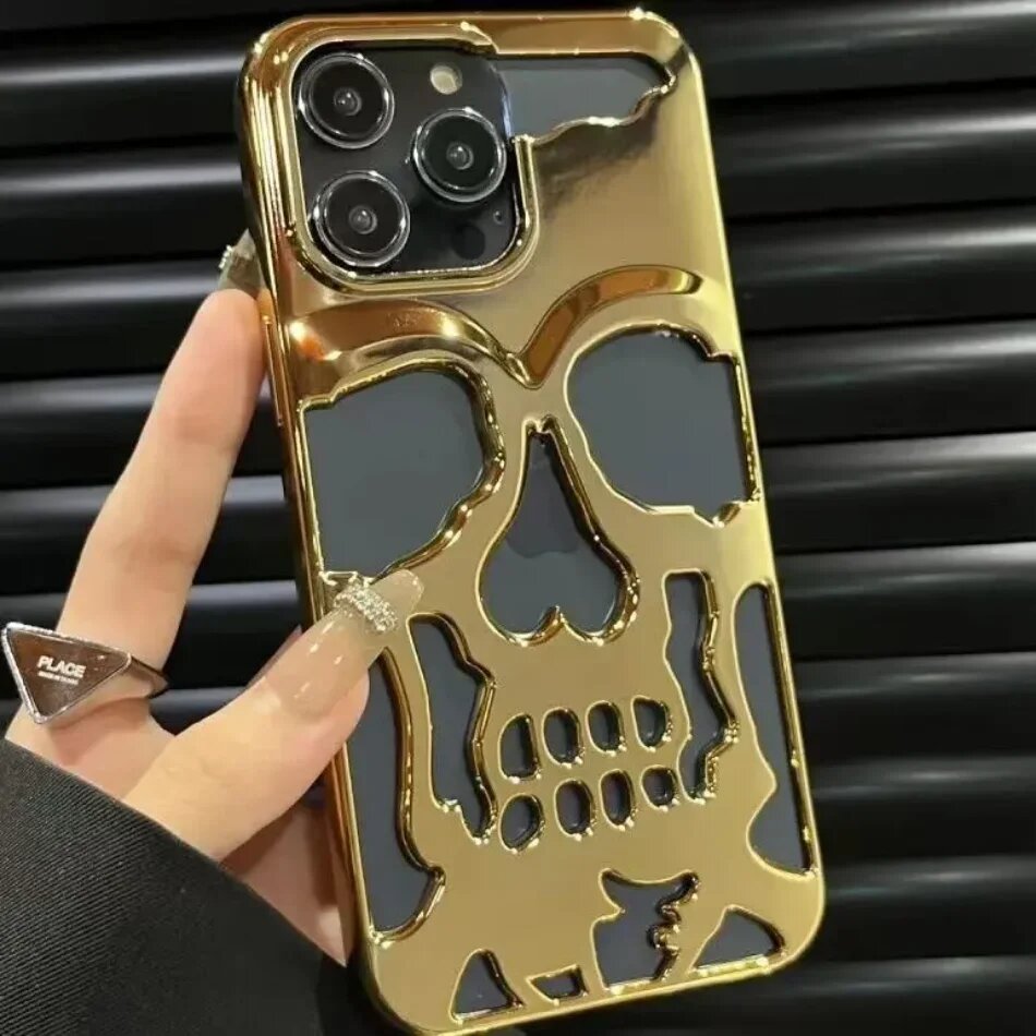 Золотой чехол-скелет для iPhone 13 Pro Max