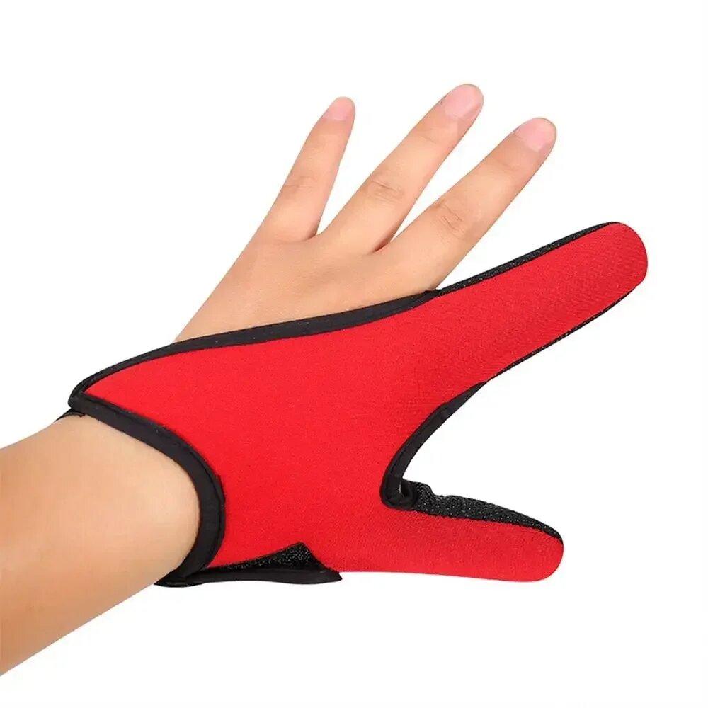 Красные рыболовные перчатки Blackon 2 пальца, Red-Left