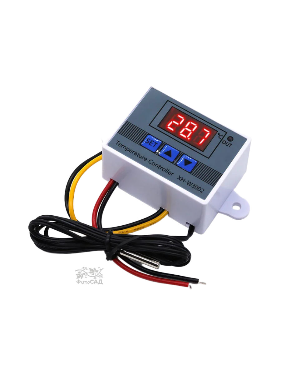 Электронный терморегулятор W3002. 220В. 10А. С датчиком 1м.